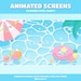 Animated Summer Pool Party Screens | Cute Stream Screens | Twitch ...