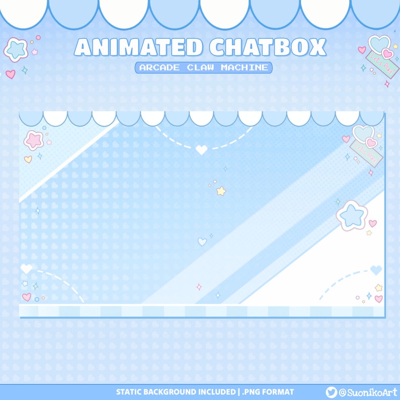 Animated Chatbox - Cute Arcade Claw Machine | Stream Overlay | Stream ...