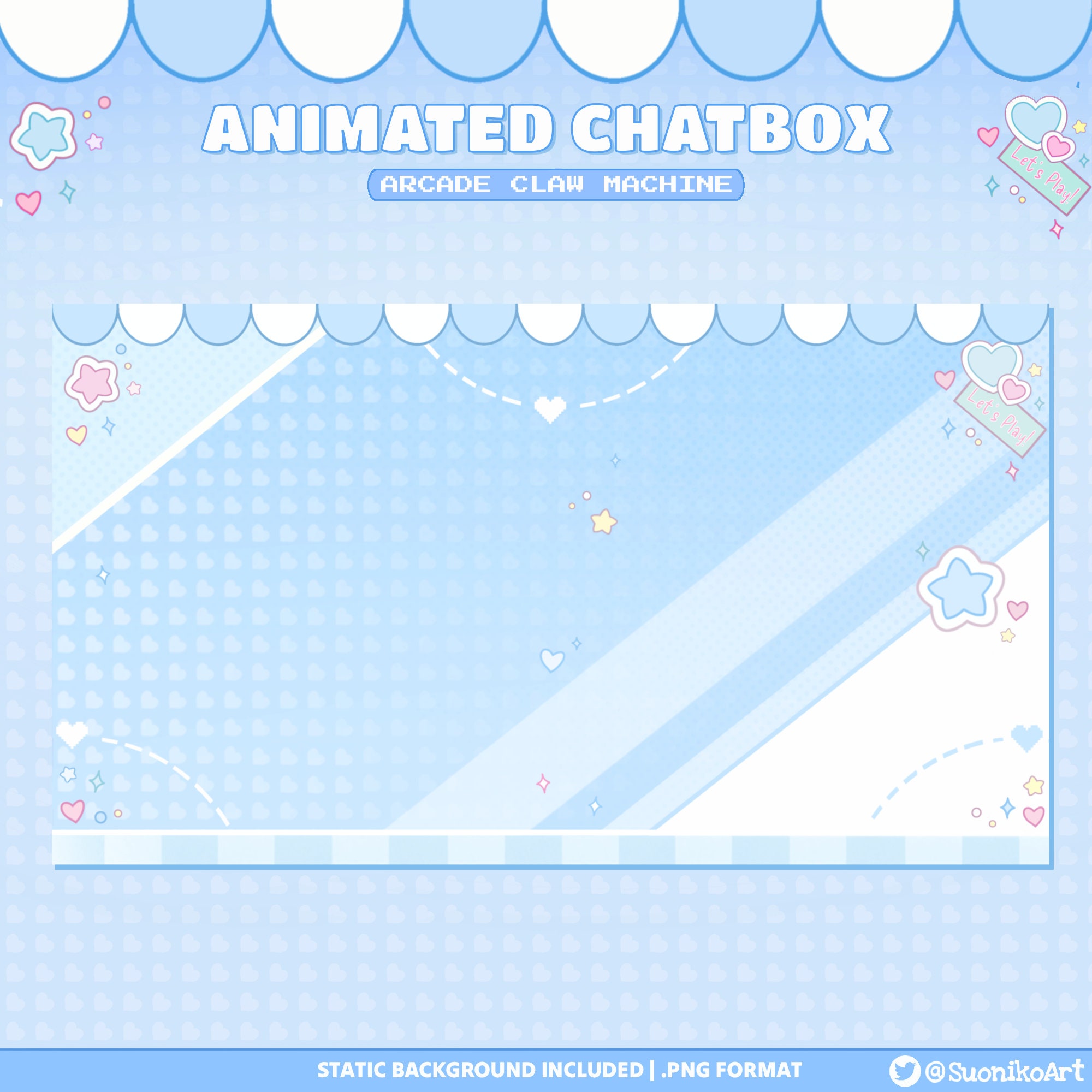 Animated Chatbox - Cute Arcade Claw Machine | Stream Overlay | Stream ...