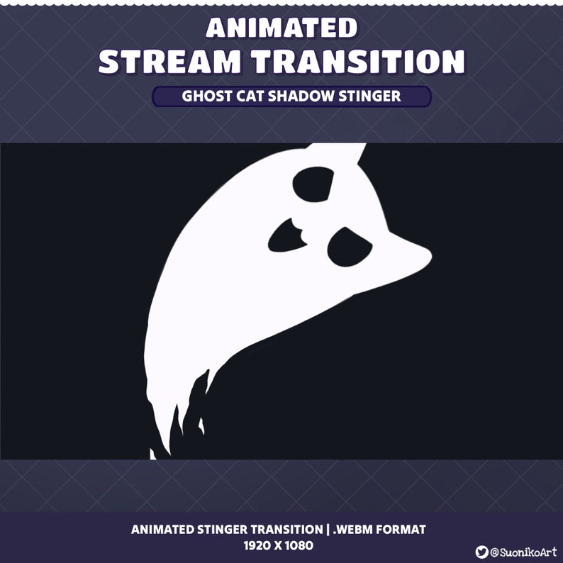 Ghost Cat Shadow Stinger Transition | Dark Twitch Stinger Transition ...