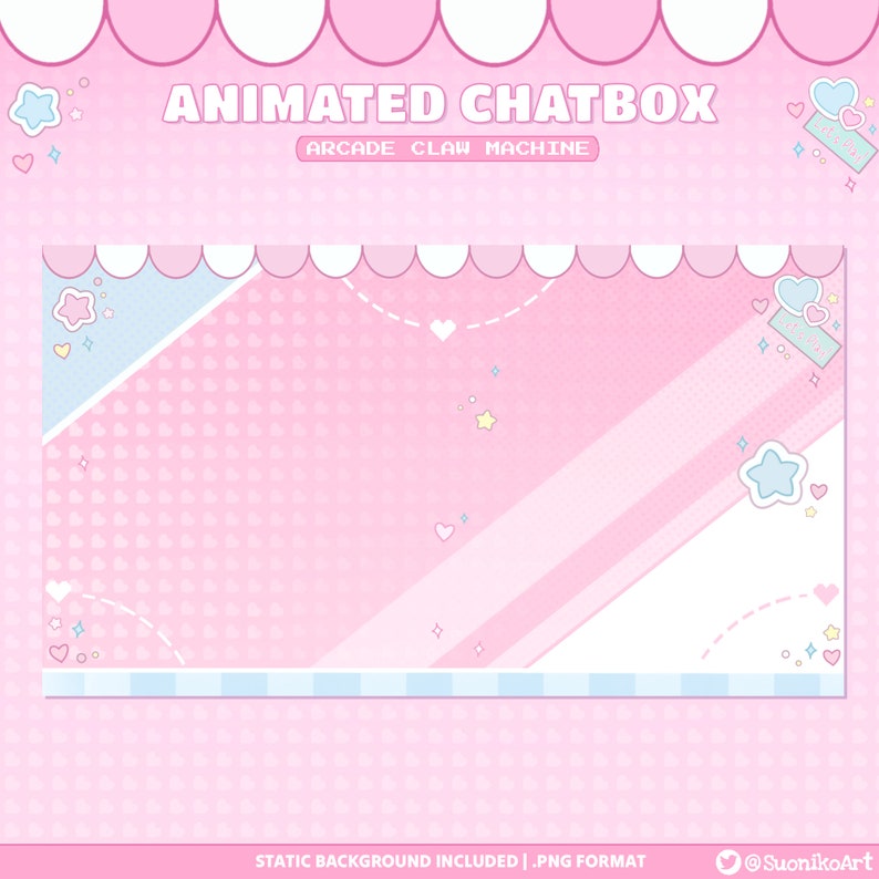 Animated Chatbox - Cute Arcade Claw Machine | Stream Overlay | Stream ...