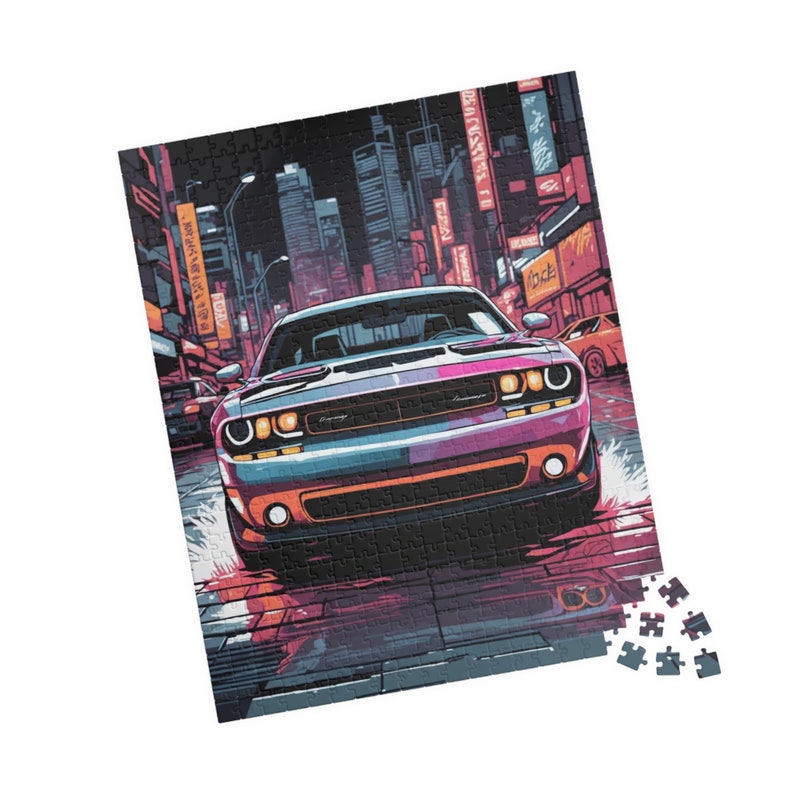 Urban Muscle Car Puzzle - Dodge Challenger Artwork (110, 252, 520, 1014 ...