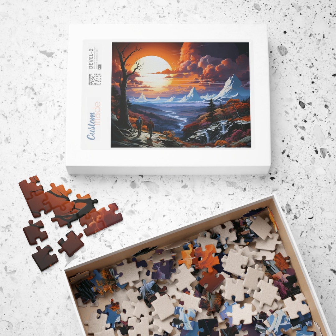 Sci-fi Couple Puzzle: Alien Planet Sunset Art (110-1014 Piece) - Etsy