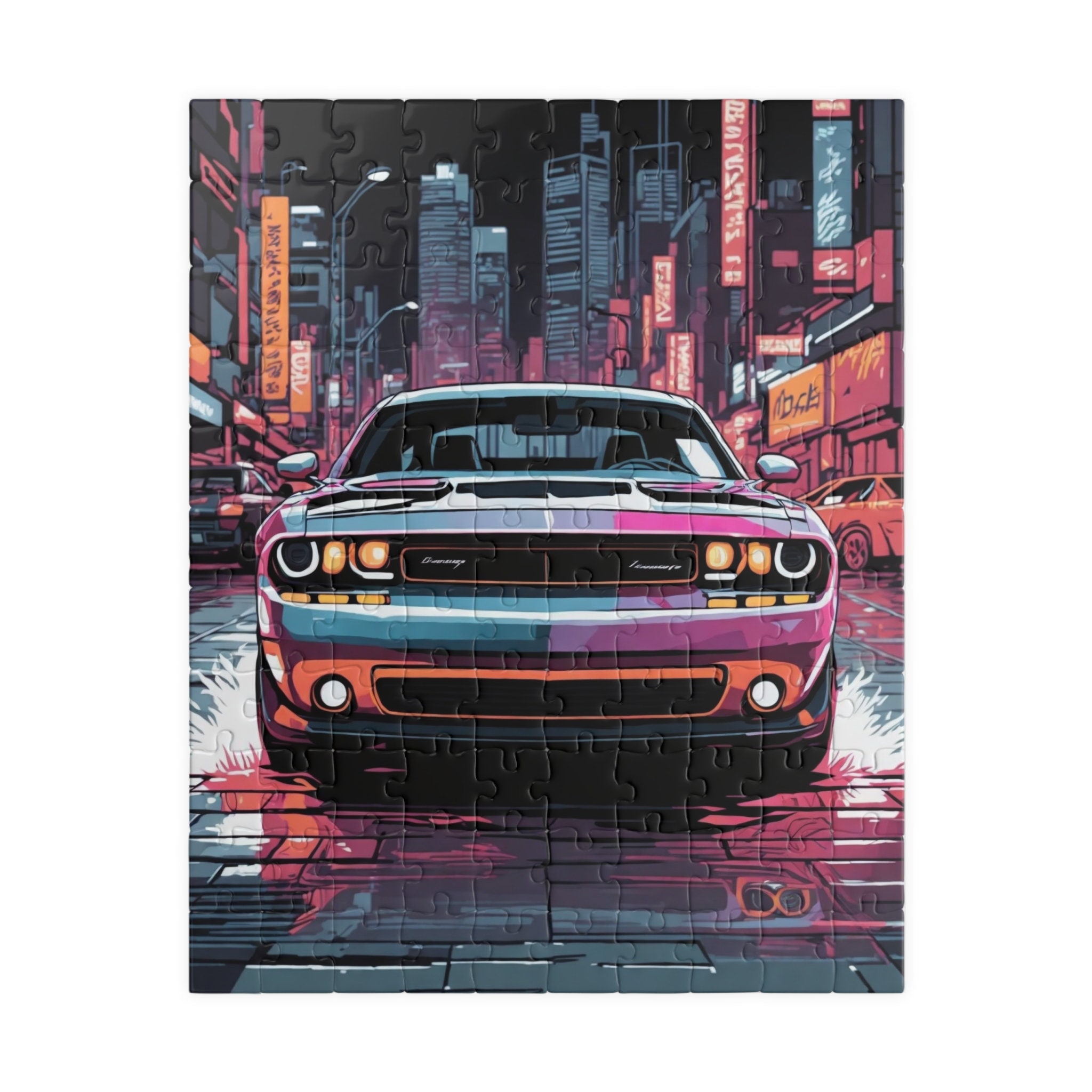 Urban Muscle Car Puzzle - Dodge Challenger Artwork (110, 252, 520, 1014 ...