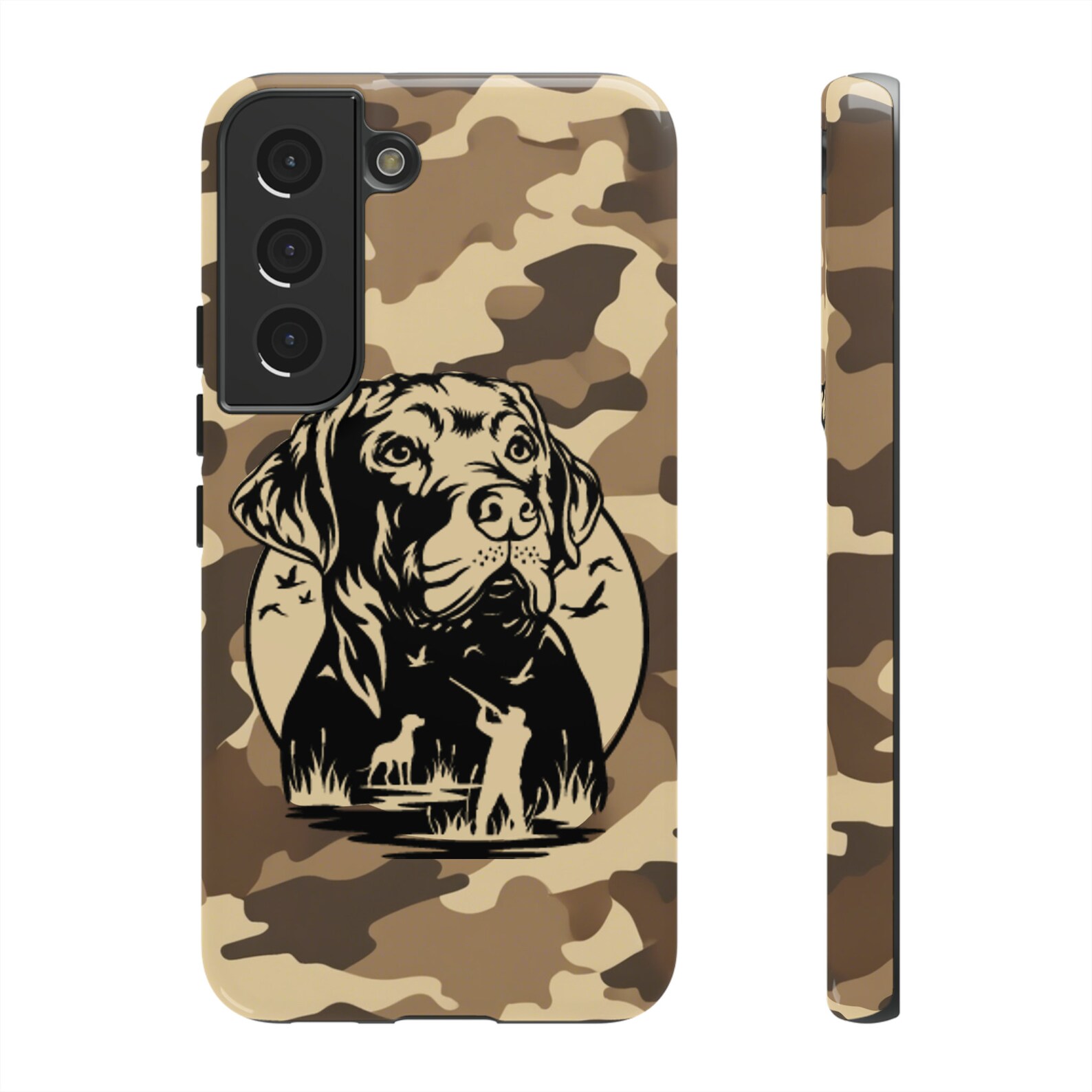 Camo Phone Case, Duck Camo, Hunting Dog, Tough Case, iPhone 15 14 13 ...