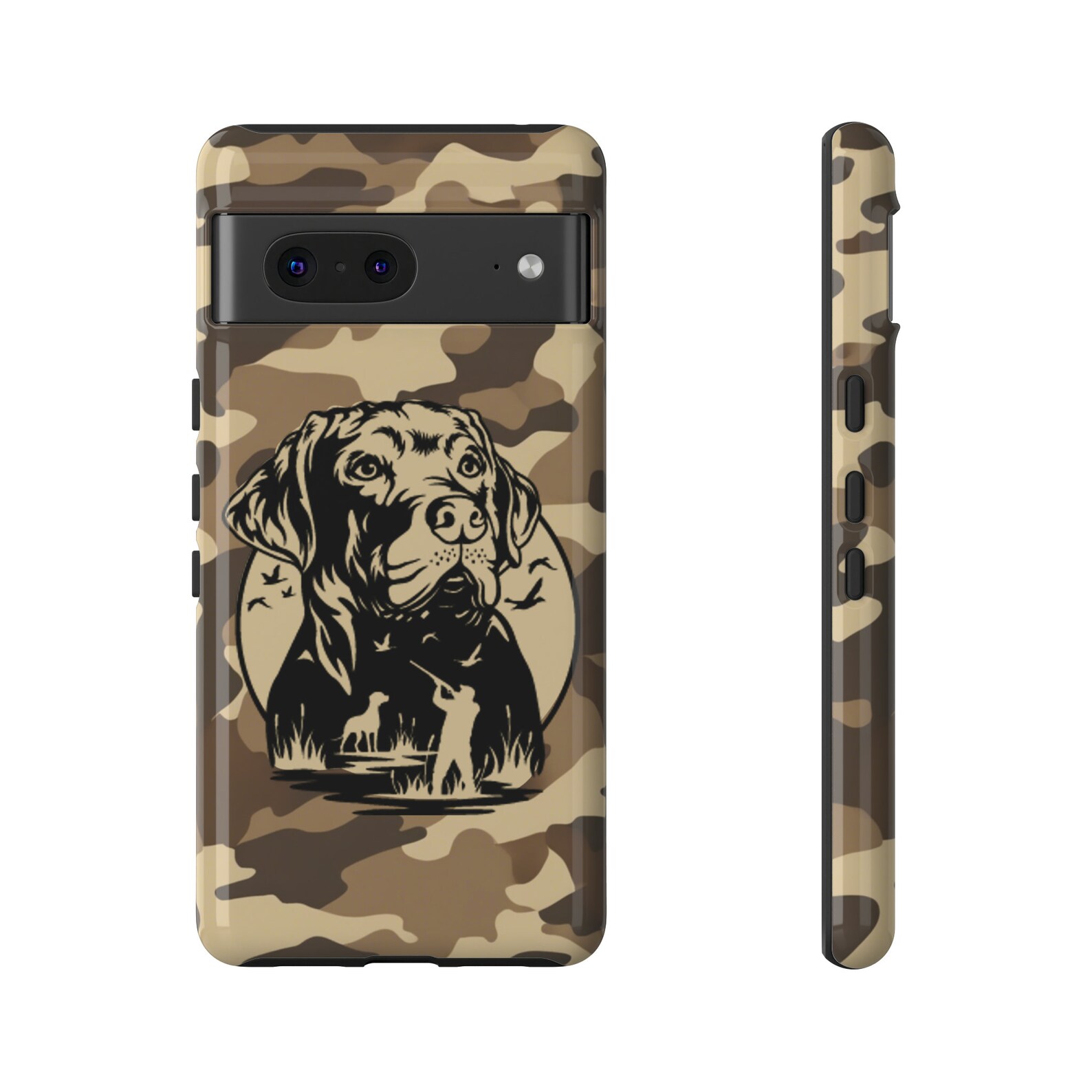 Camo Phone Case, Duck Camo, Hunting Dog, Tough Case, iPhone 15 14 13 ...