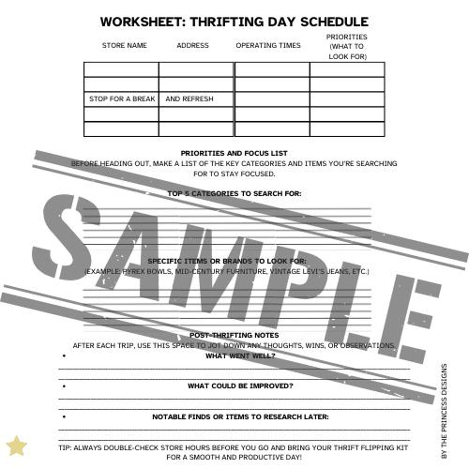 Thrift Flipping Workbook Reseller Planner Vintage Reselling Guide ...