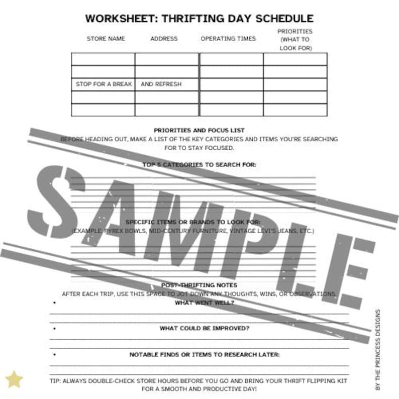 Thrift Flipping Workbook Reseller Planner Vintage Reselling Guide ...