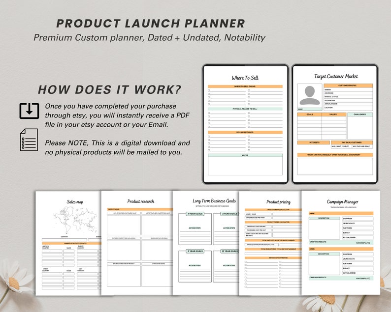 2024 Product Lauch Planner, 2024 Product Launch Journal, Product Launch Planner, Product Launch ...