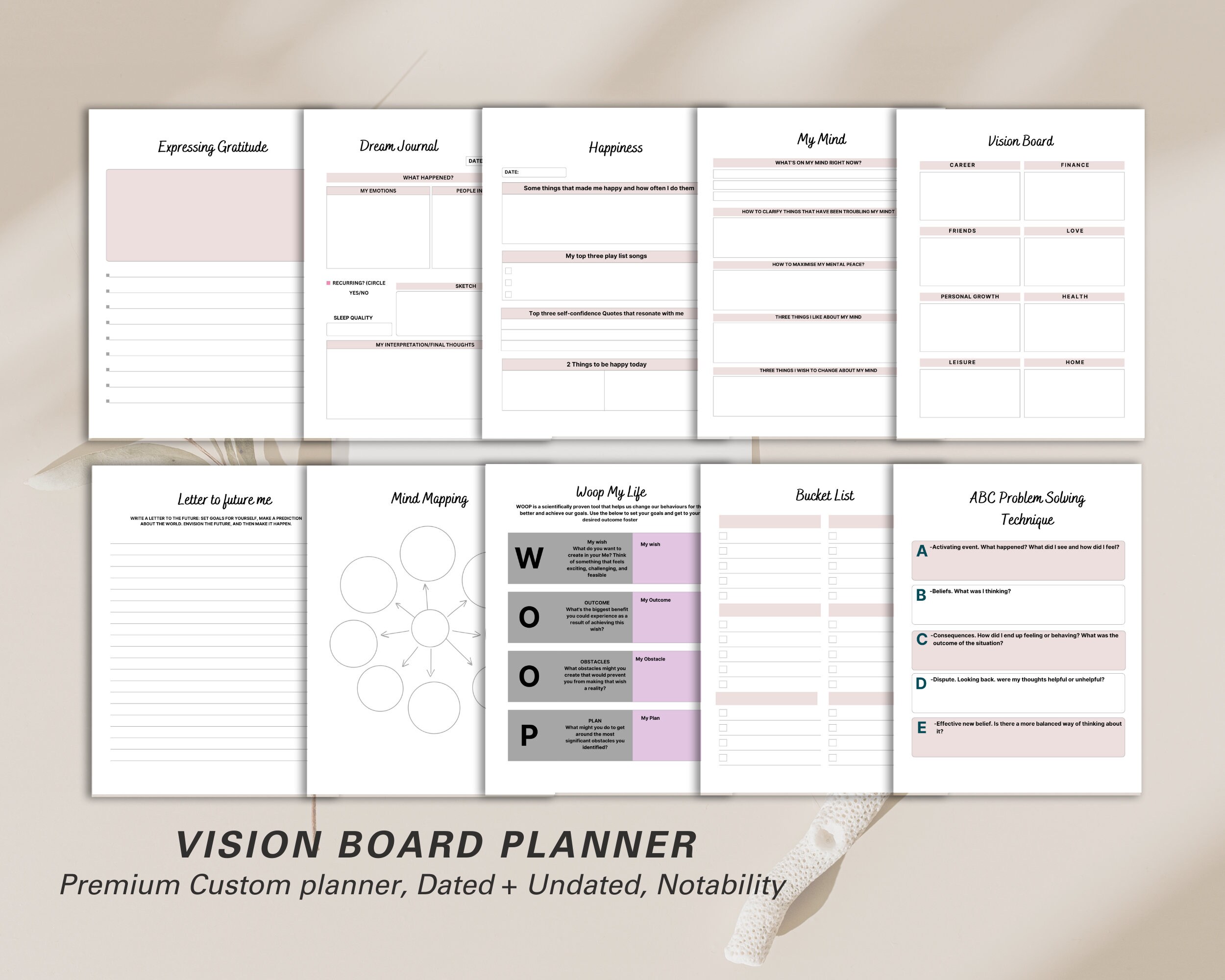 Vision Board Planner, 2024 Vision Board Planner, Vision Board 2024 ...