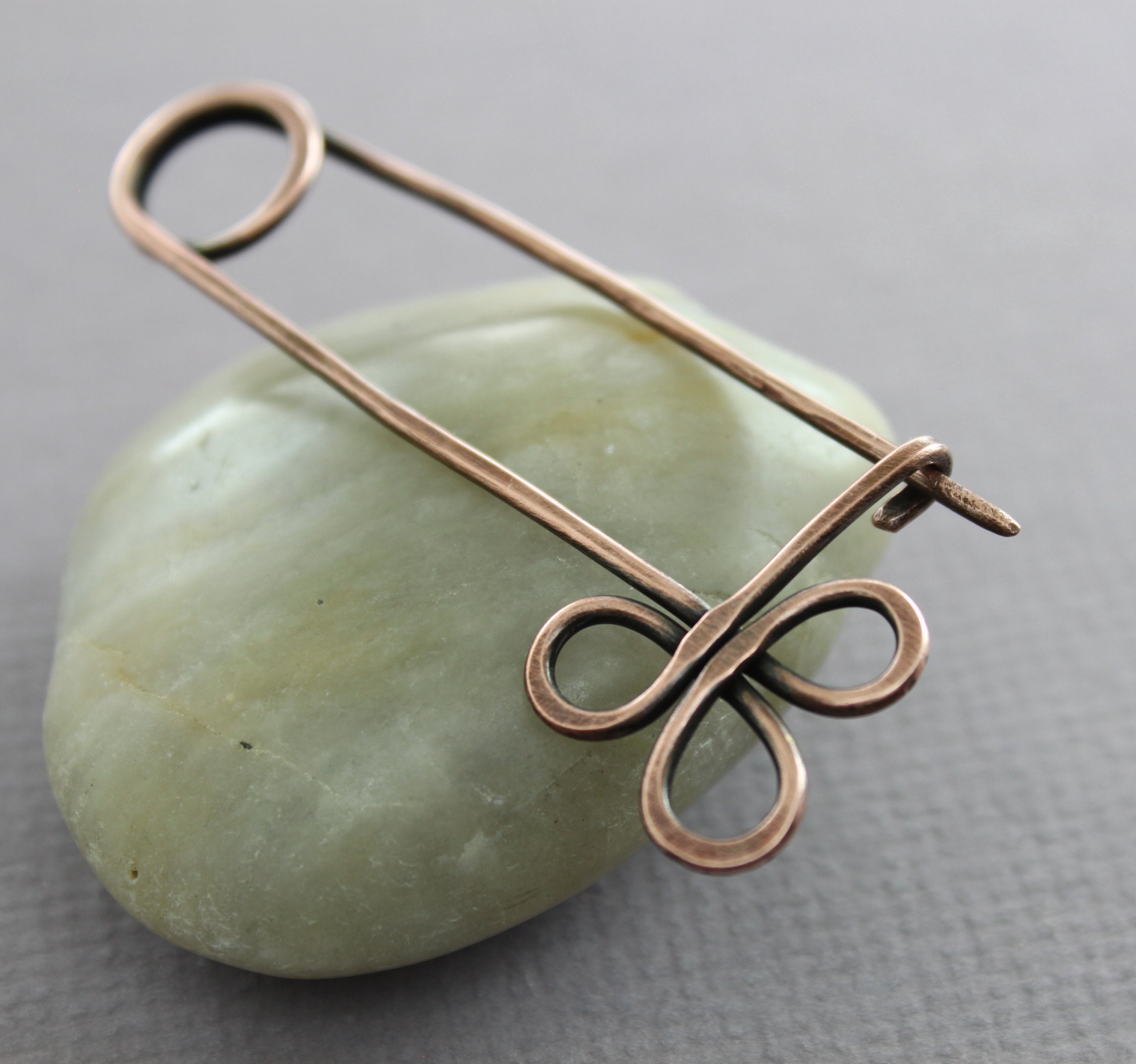Copper Celtic Shawl Pin, Rectangular Shawl Pin, Minimalist Shawl Pin, Copper Pin, Simple ...