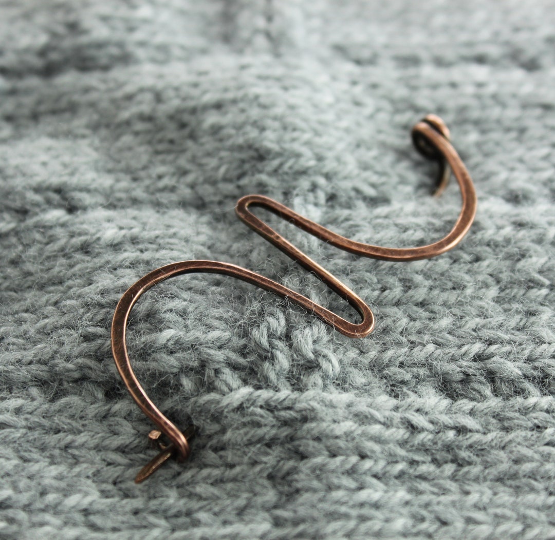 Minimalist Zigzag Shawl Pin, Copper Shawl Pin, Safety Shawl Pin, Metal ...