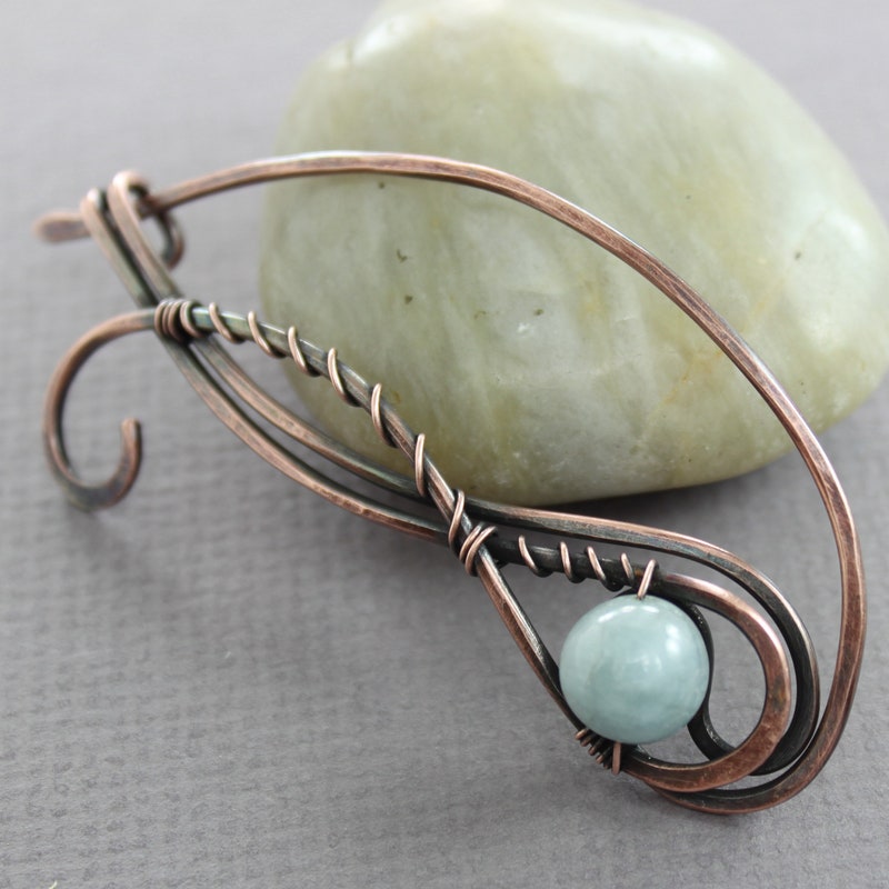 Copper Shawl Pin - Etsy
