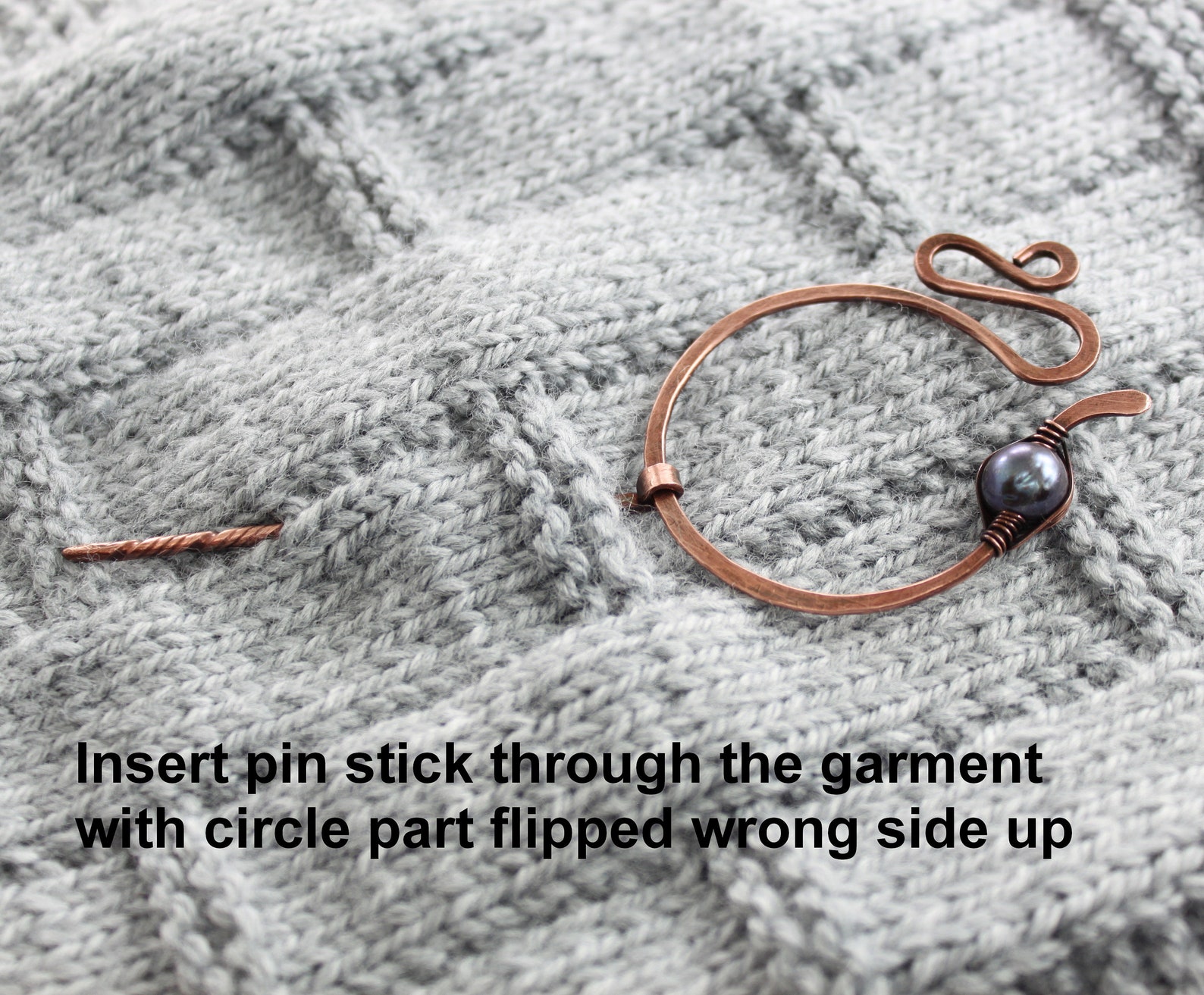 Penannular Metal Shawl Pin With Lavender Lampwork Glass, Lampwork Shawl ...