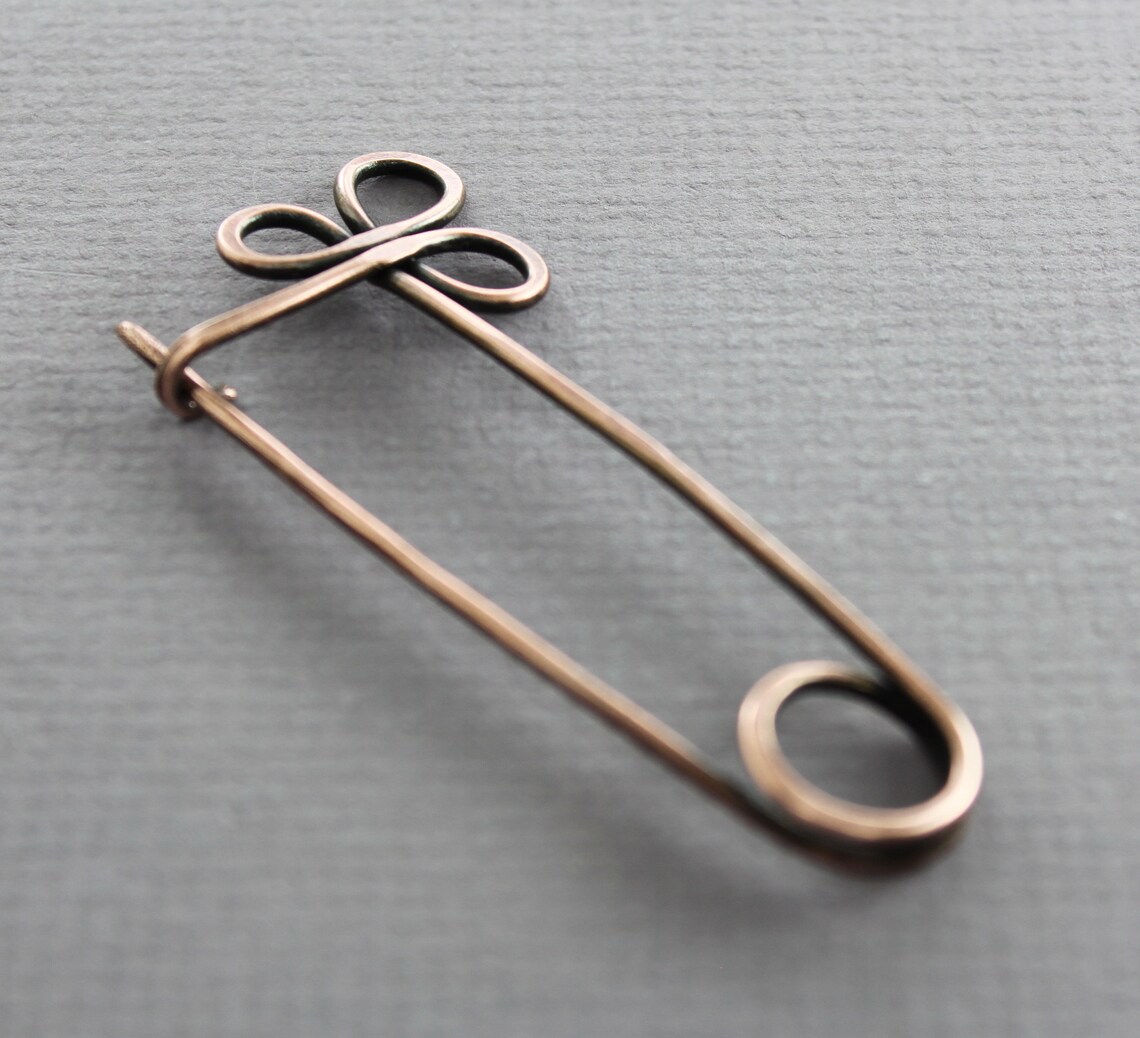 Copper Celtic Shawl Pin, Rectangular Shawl Pin, Minimalist Shawl Pin ...