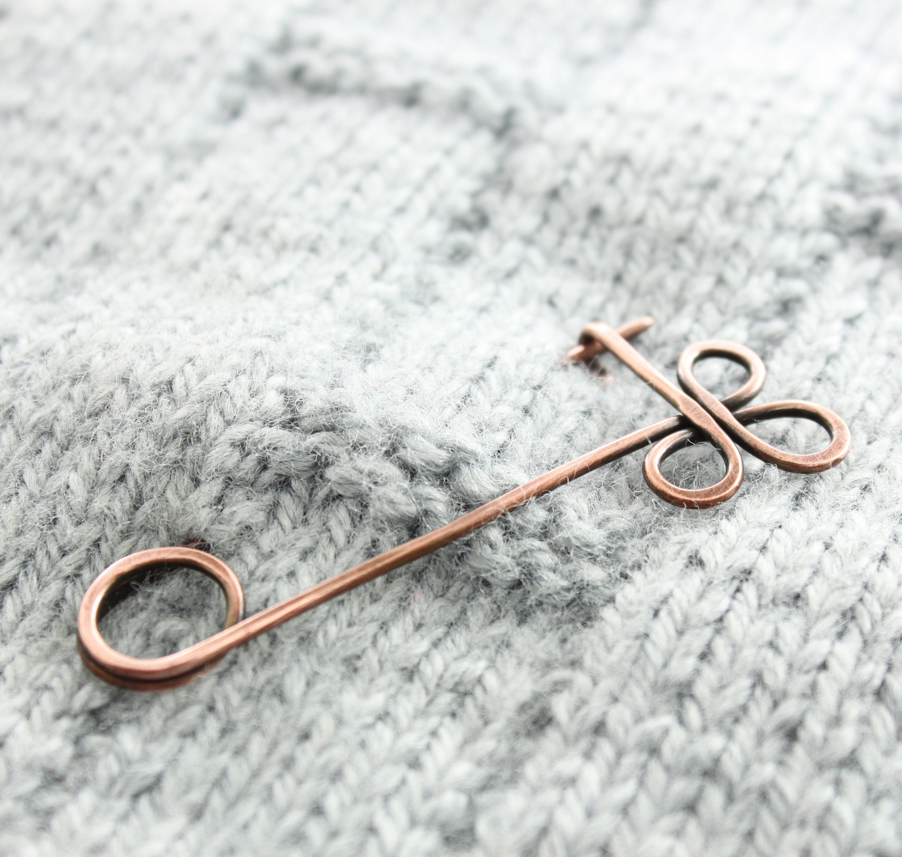Copper Celtic Shawl Pin, Rectangular Shawl Pin, Minimalist Shawl Pin ...