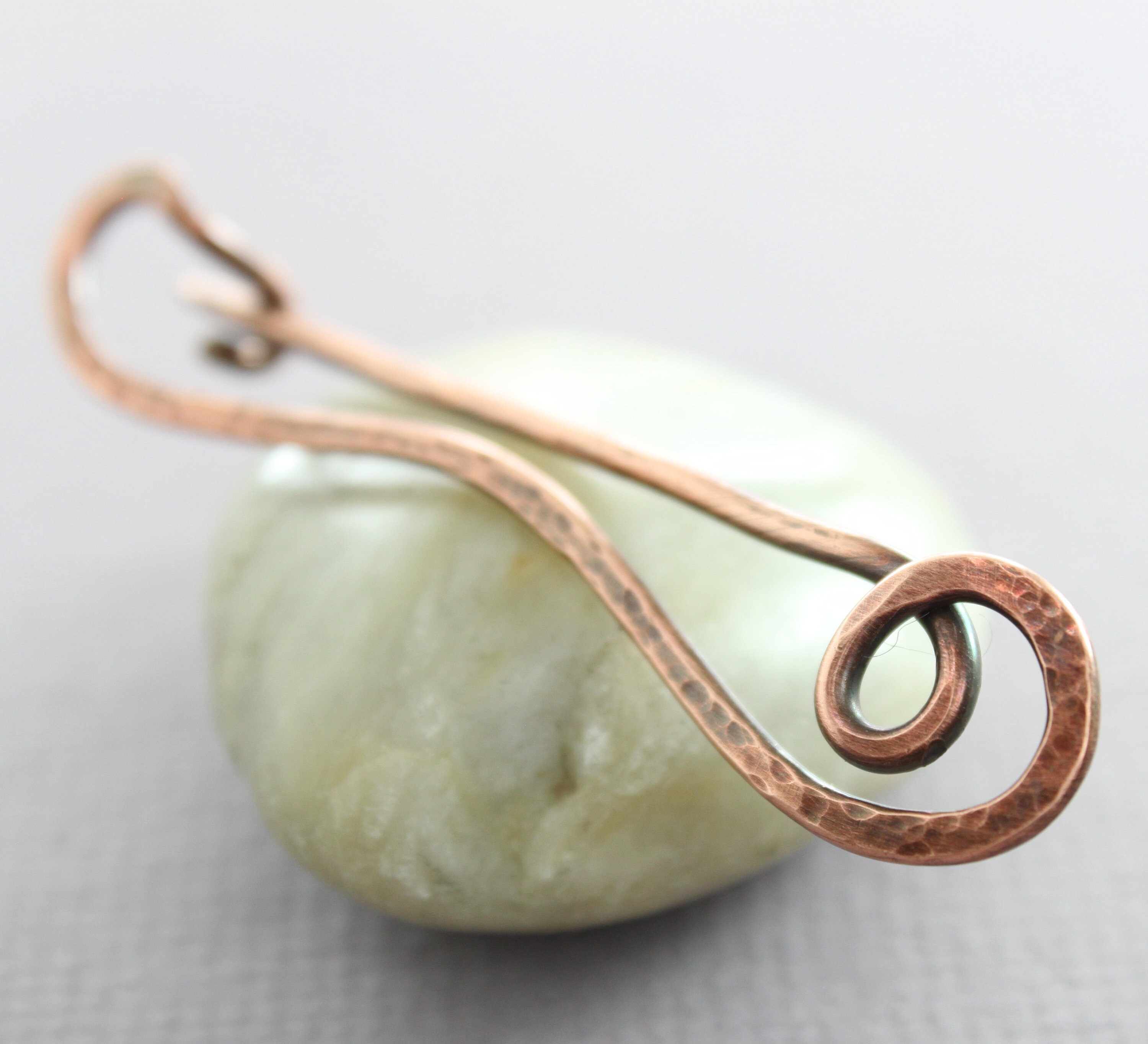 Antique Copper Vine Shawl Pin, Wavy Shawl Pin, Simple Shawl Pin ...