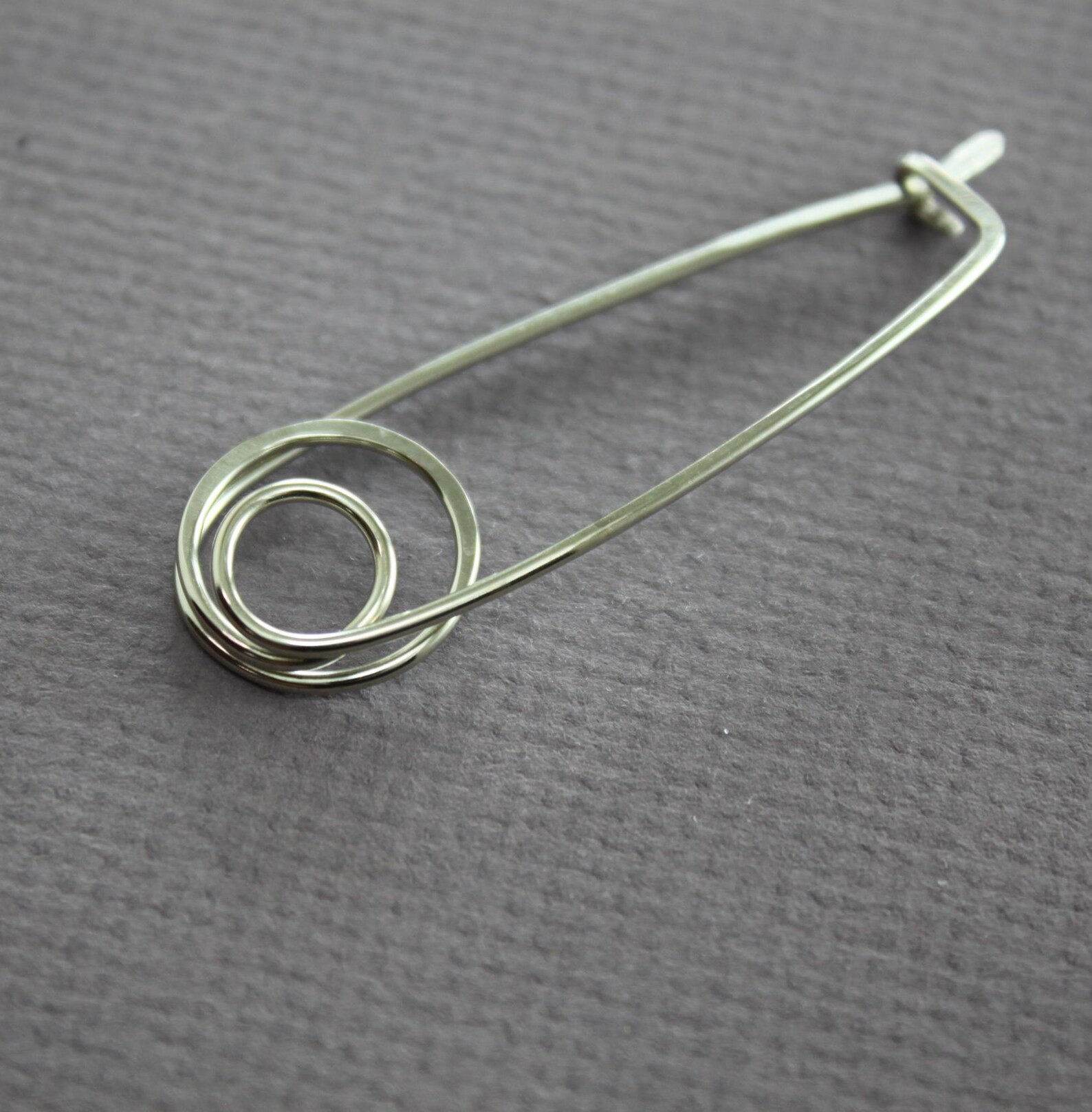 Minimalist Safety Shawl Pin, Primitive Pin, Geometric Shawl Pin, Silver ...