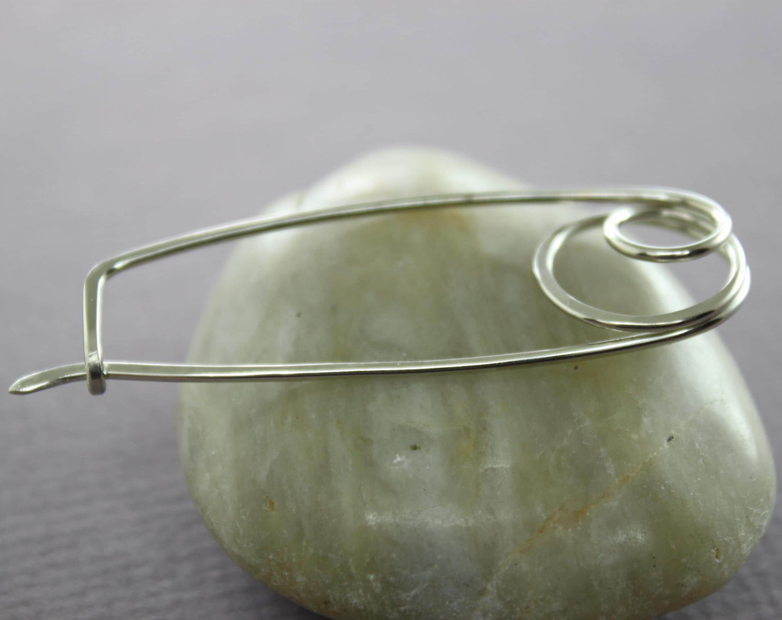 Minimalist Safety Shawl Pin, Primitive Pin, Geometric Shawl Pin, Silver ...