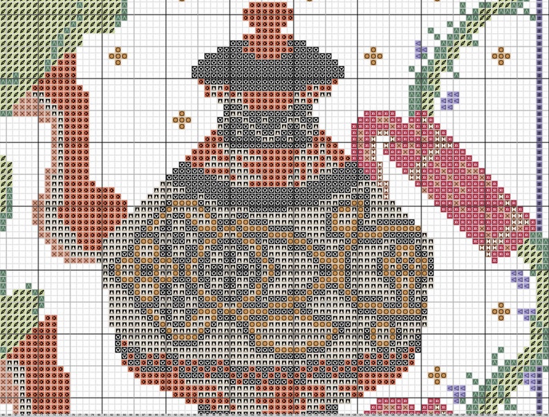 Teapot Whimsy Cross Stitch Pattern - Etsy