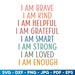Affirmations for Kids, Classroom Svg, Motivational Quotes, I Am Kind I ...