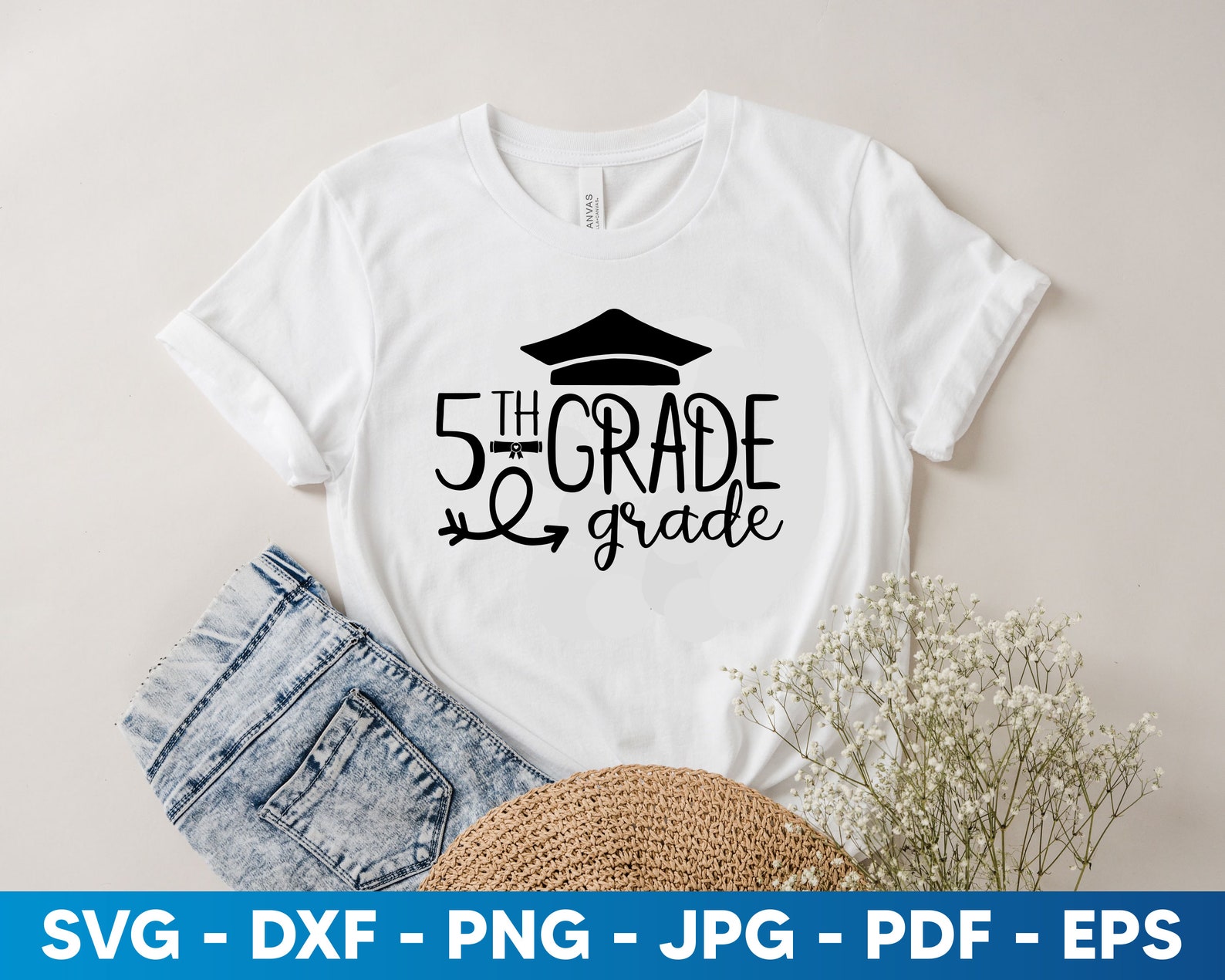 5th Grade Grad SVG, 5th Grade Graduation Shirt Svg, Elementary School ...