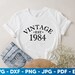 Vintage Est 1984 Svg, 40th Birthday Gifts for Women, 40th Birthday ...