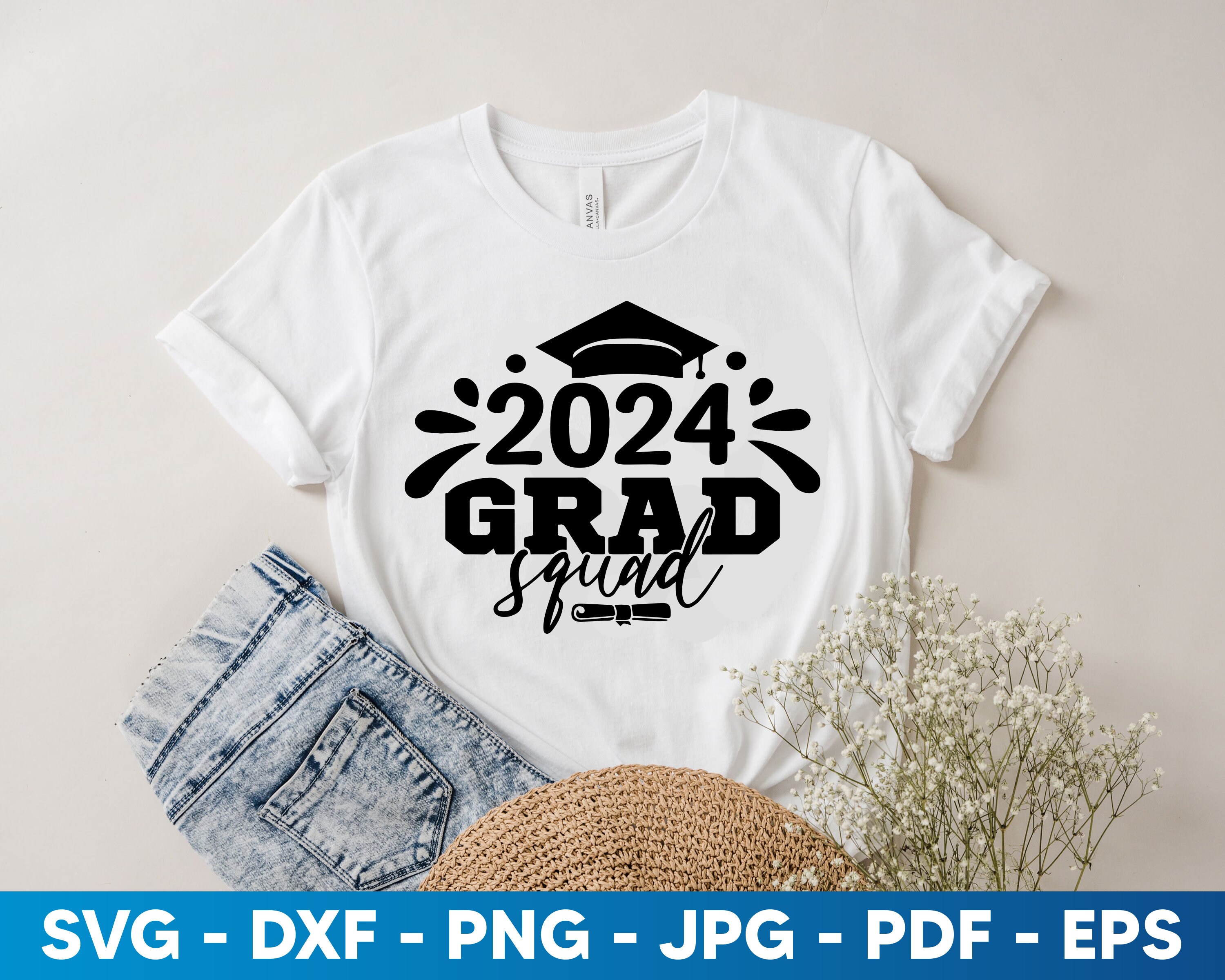 2024 Grad Squad, Graduation Svg, 2024 Graduation Shirt Svg, High School ...