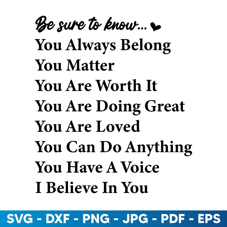 Affirmations for Kids, Classroom Svg, Motivational Quotes, Positive ...