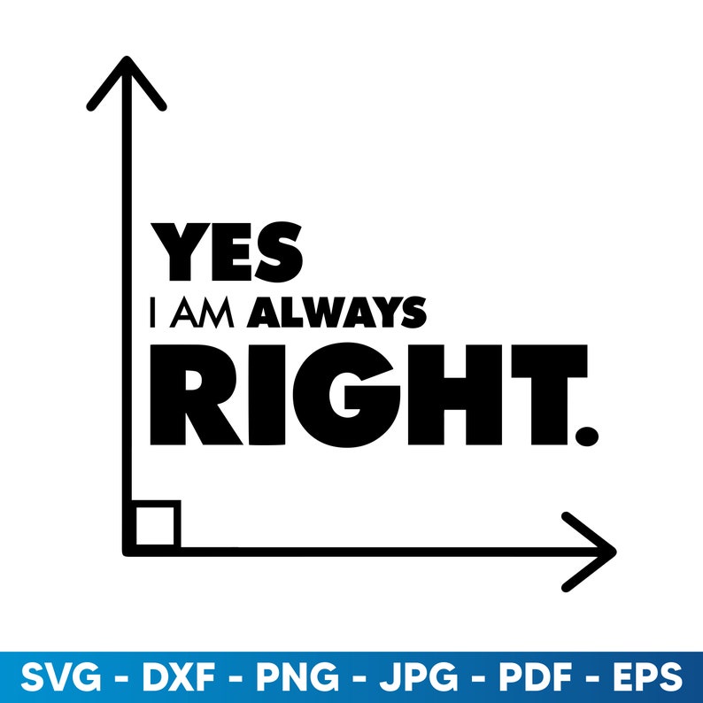 Yes I Am Always Right Svg, Math Teacher Shirt, Back to School ...