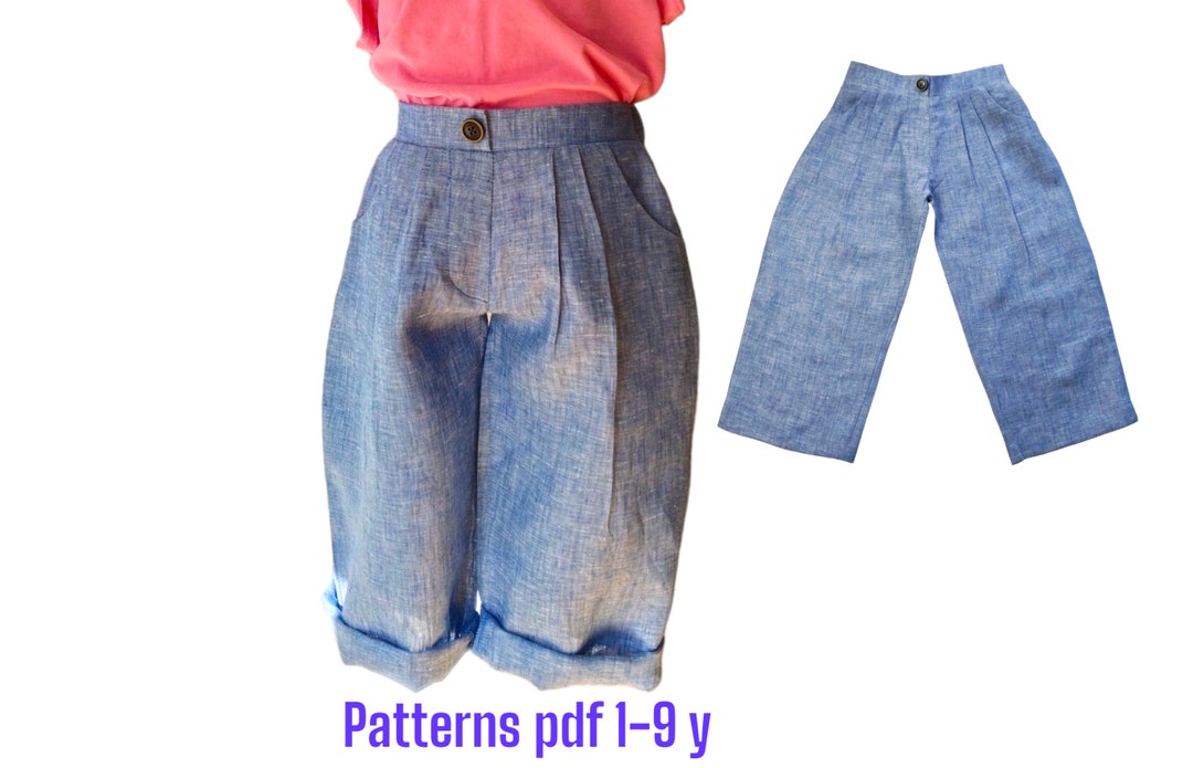 Unisex Trouser Sewing Pattern | Girl's Stylish Pants | Sizes 1-9 Years ...