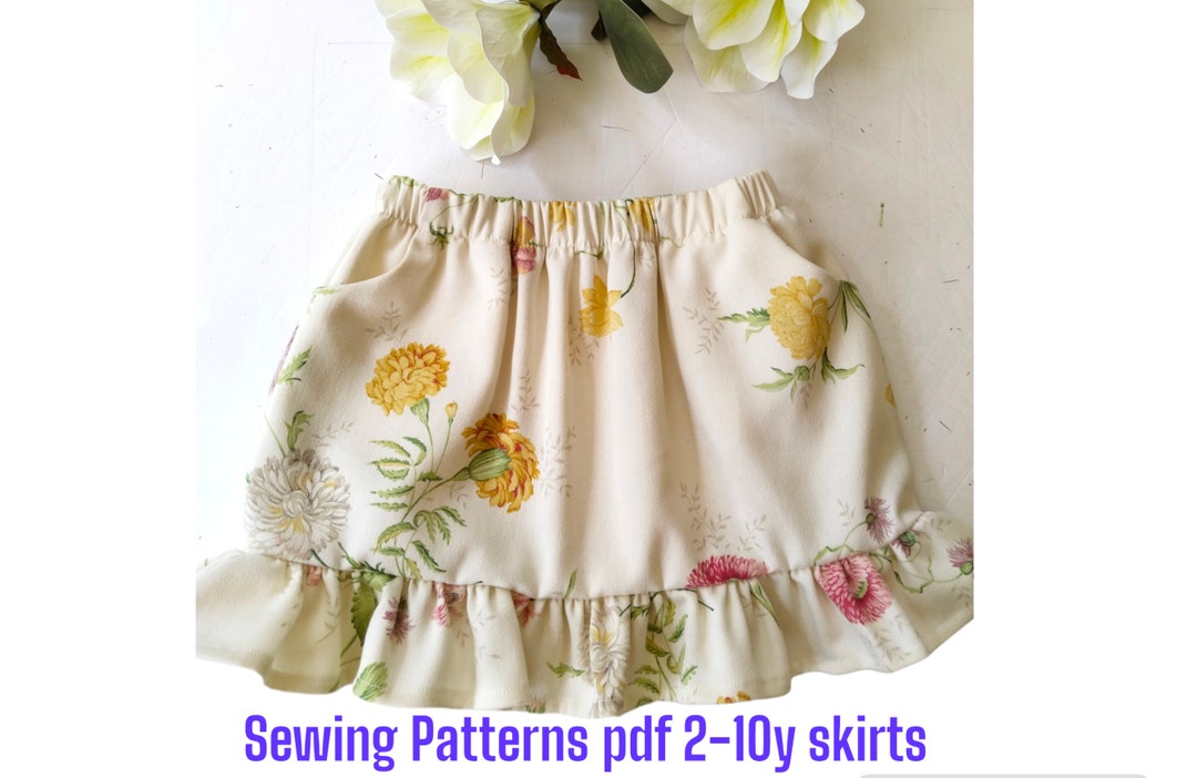 Sweet Girls Skirts Sewing Pattern for Sizes 2-10 Years | Instant ...