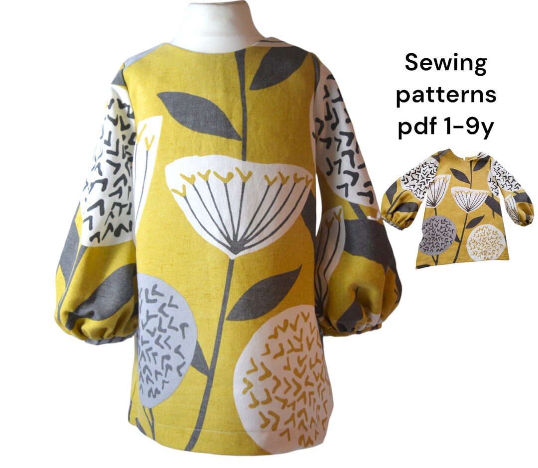 Adorable Girls Dress PDF Sewing Pattern - Sizes 1-9 Years, Dress Pdf ...