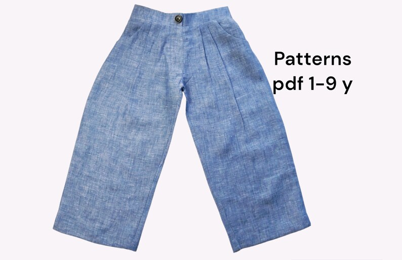 Unisex Trouser Sewing Pattern | Girl's Stylish Pants | Sizes 1-9 Years ...