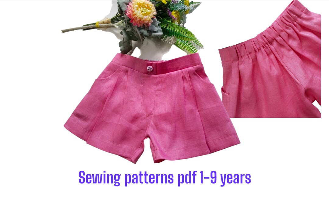 Girl's Ruffle Shorts Sewing Pattern: Sizes 1-9 Years (PDF Pattern) - Etsy