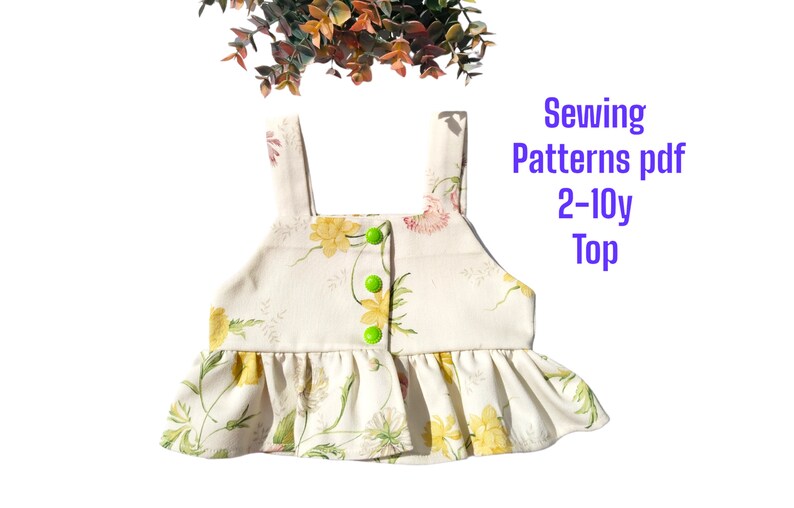 Girls Top Sewing Pattern PDF: Sizes 2-10, Easy Kids Project - Etsy