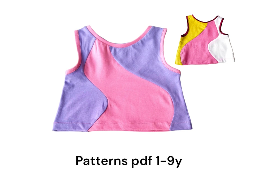 Girls Top PDF Sewing Pattern Sizes 1-9 | Cute Top PDF Pattern | Easy ...