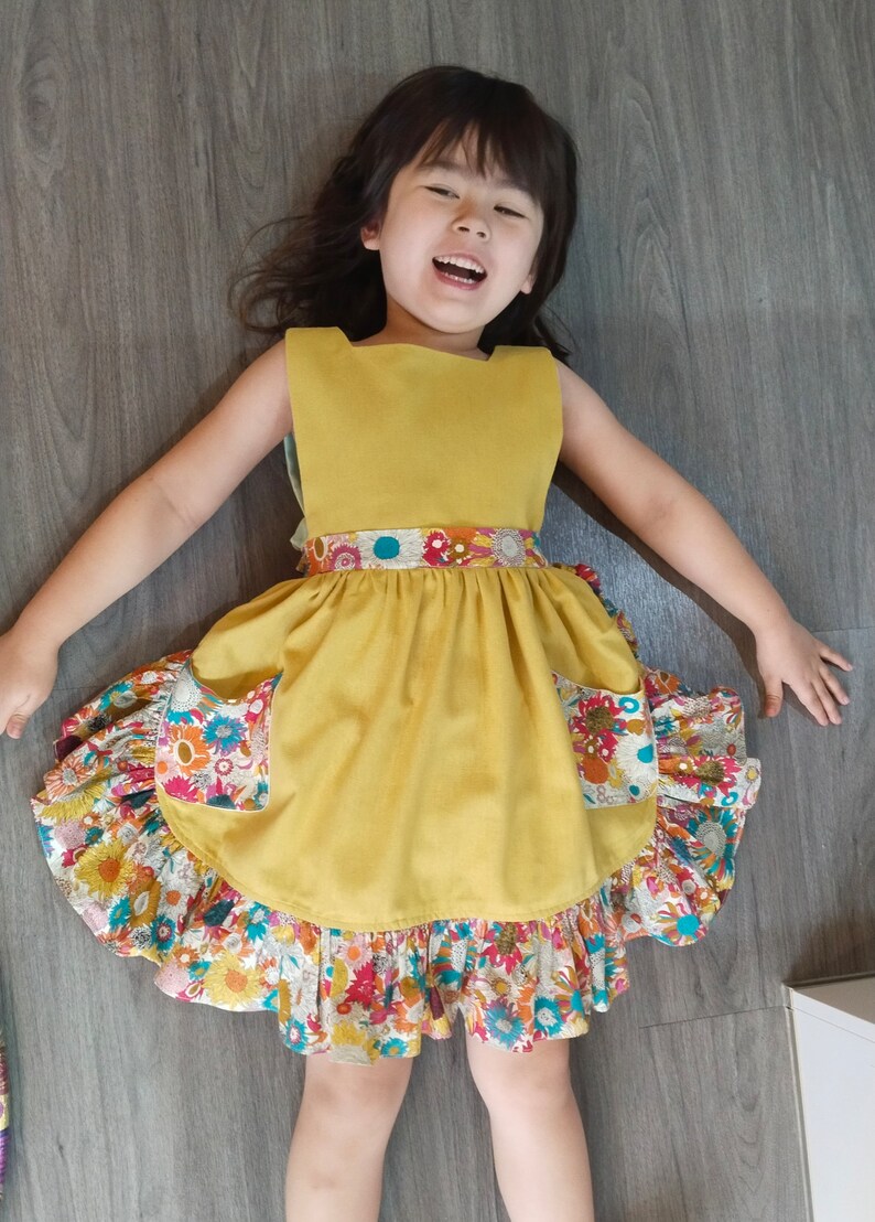 Girl's Dress Sewing Pattern PDF Download for Ages 3-9 Dress Pdf Sewing ...