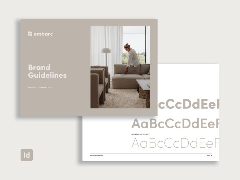 Brand Guidelines Template for Designers, Style Guide, Branding Kit ...