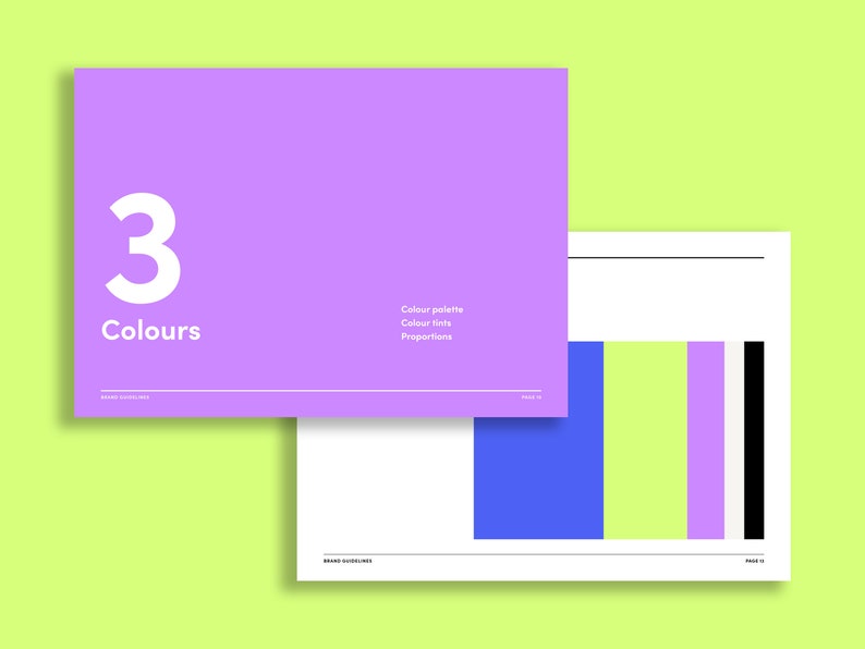 Brand Guidelines Template for Creators, Bright Style Guide, Branding ...