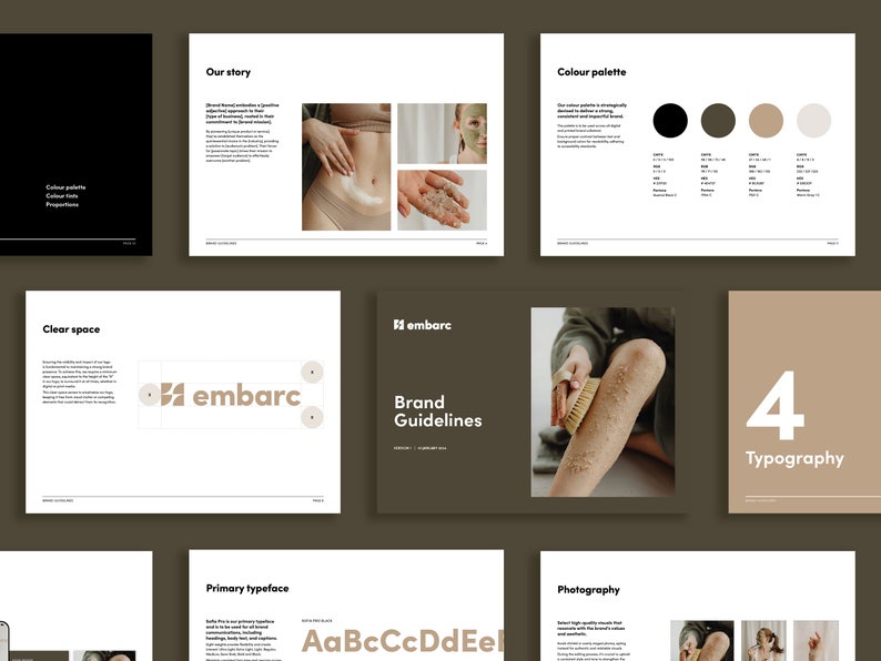 Brand Guidelines Template for Creators, Style Guide, Branding Kit ...