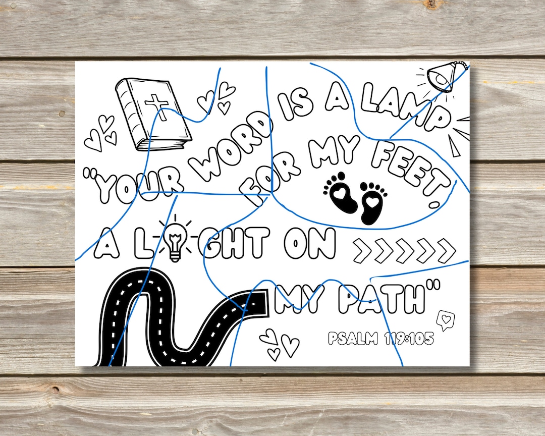 Psalm 119:105 DIY Puzzle Activity Kids Ministry - Etsy