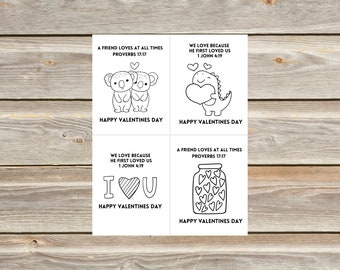 Valentine's Day Sunday School Printable Activity Sheets and Coloring ...