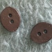 Two Ceramic Leaf Buttons, Designed and Hand Sculpted One at a Time ...