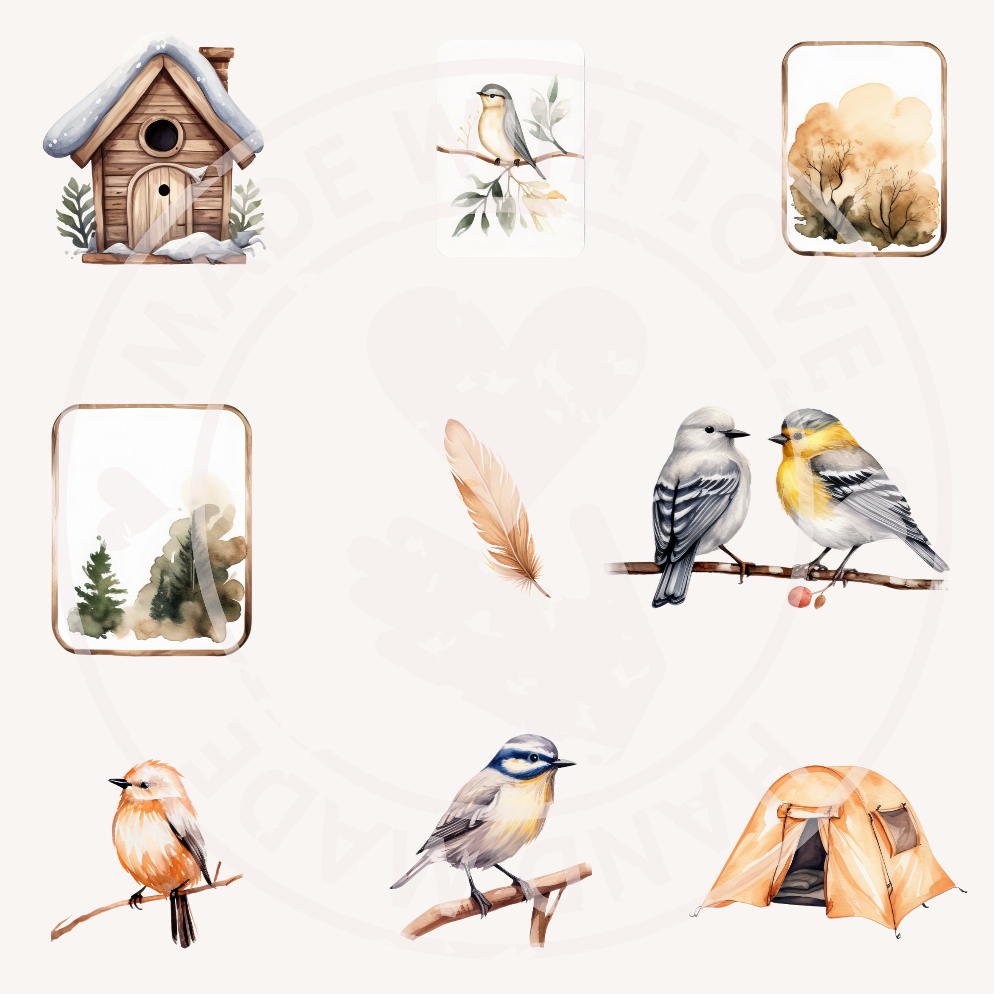 35 SVG PNG Bird Watcher Clipart Bundle, Bird PNG, Birds Stickers, Birds ...