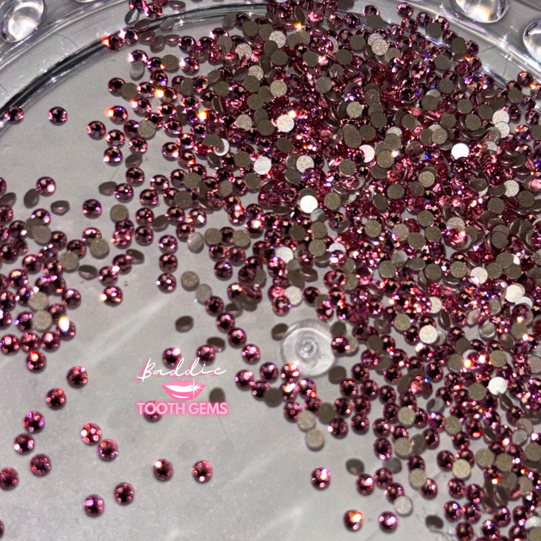PINK Swarovski Crystals Tooth Gems Wholesale LEAD-FREE Genuine - Etsy