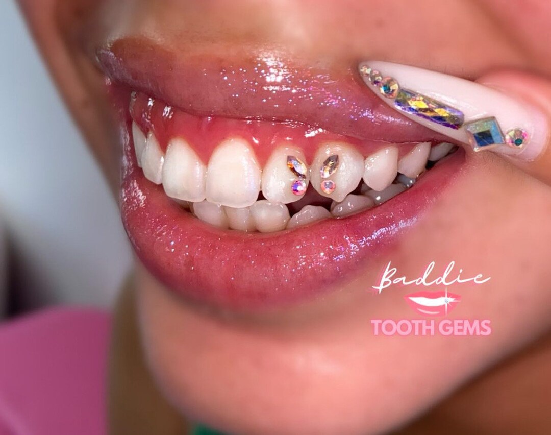 BUTTERFLY Tooth Gems Swarovski 4pcs CLEAR or AB Crystals Professional ...