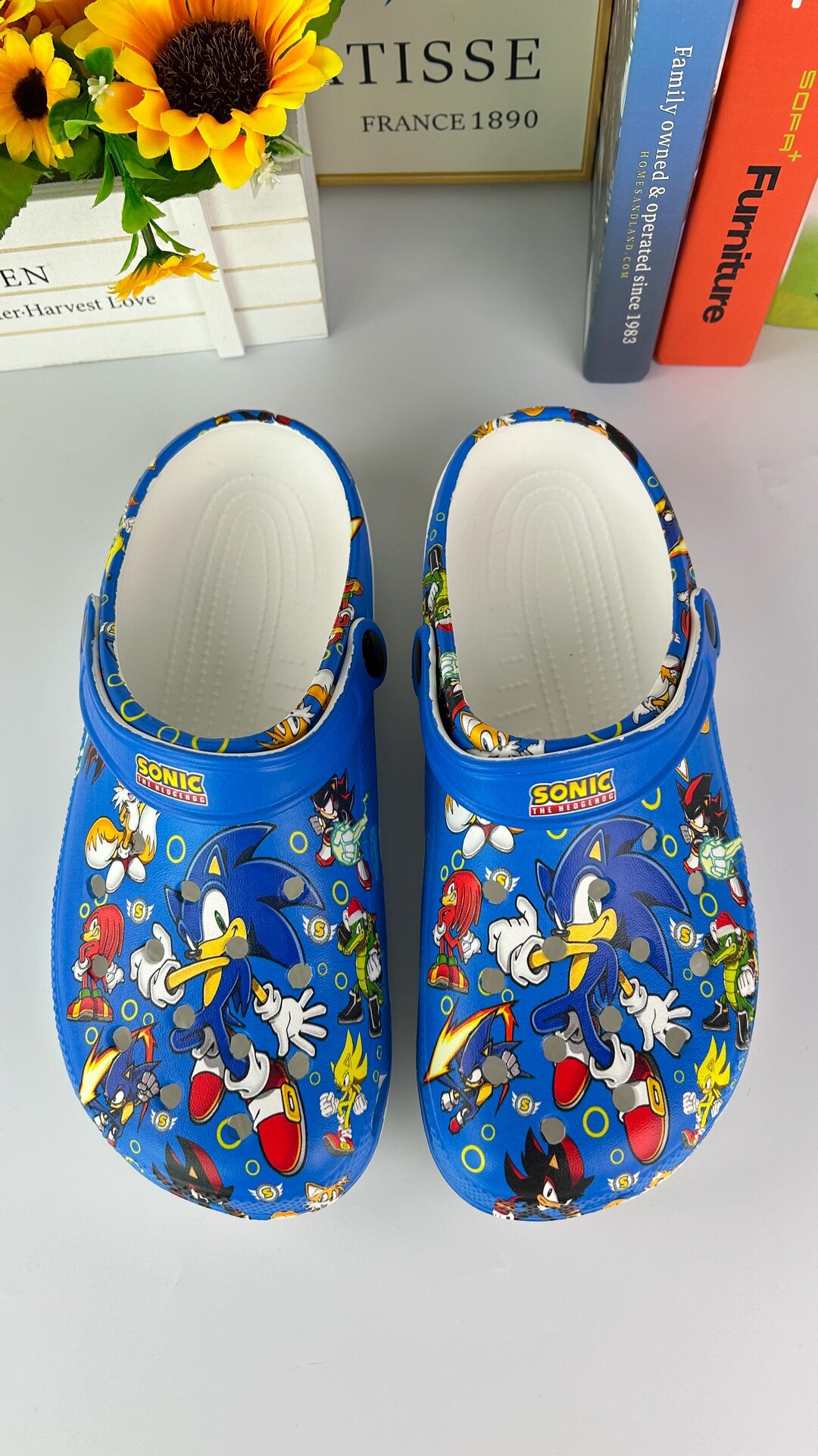 Custom Sonic the Hedgehog Game Clogs Shoes, Sonic Summer Shoes, Mens ...