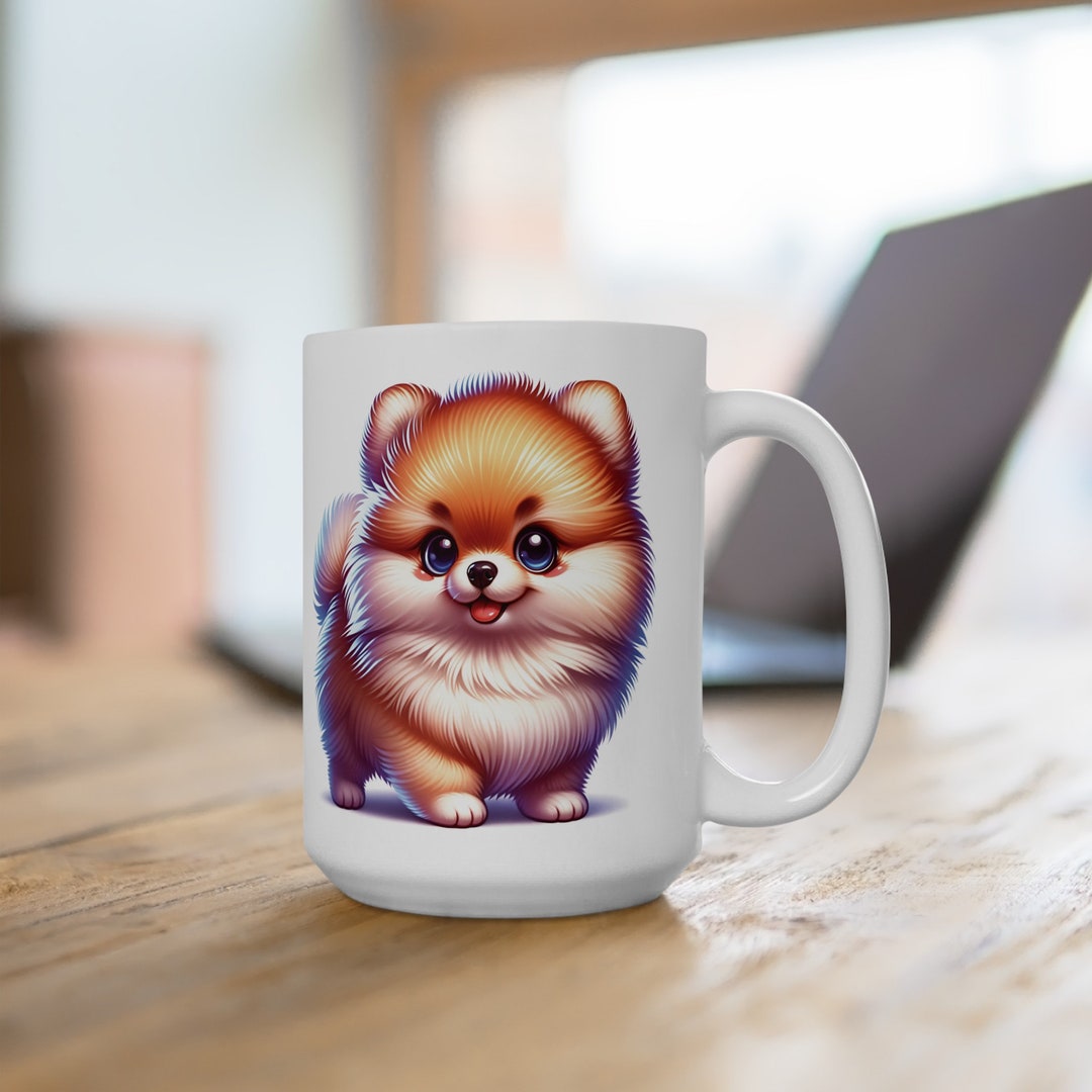 Cute Pomeranian, Pomeranian Mug, Dog, Puppy, Dog Gift, Pomeranian Gift ...