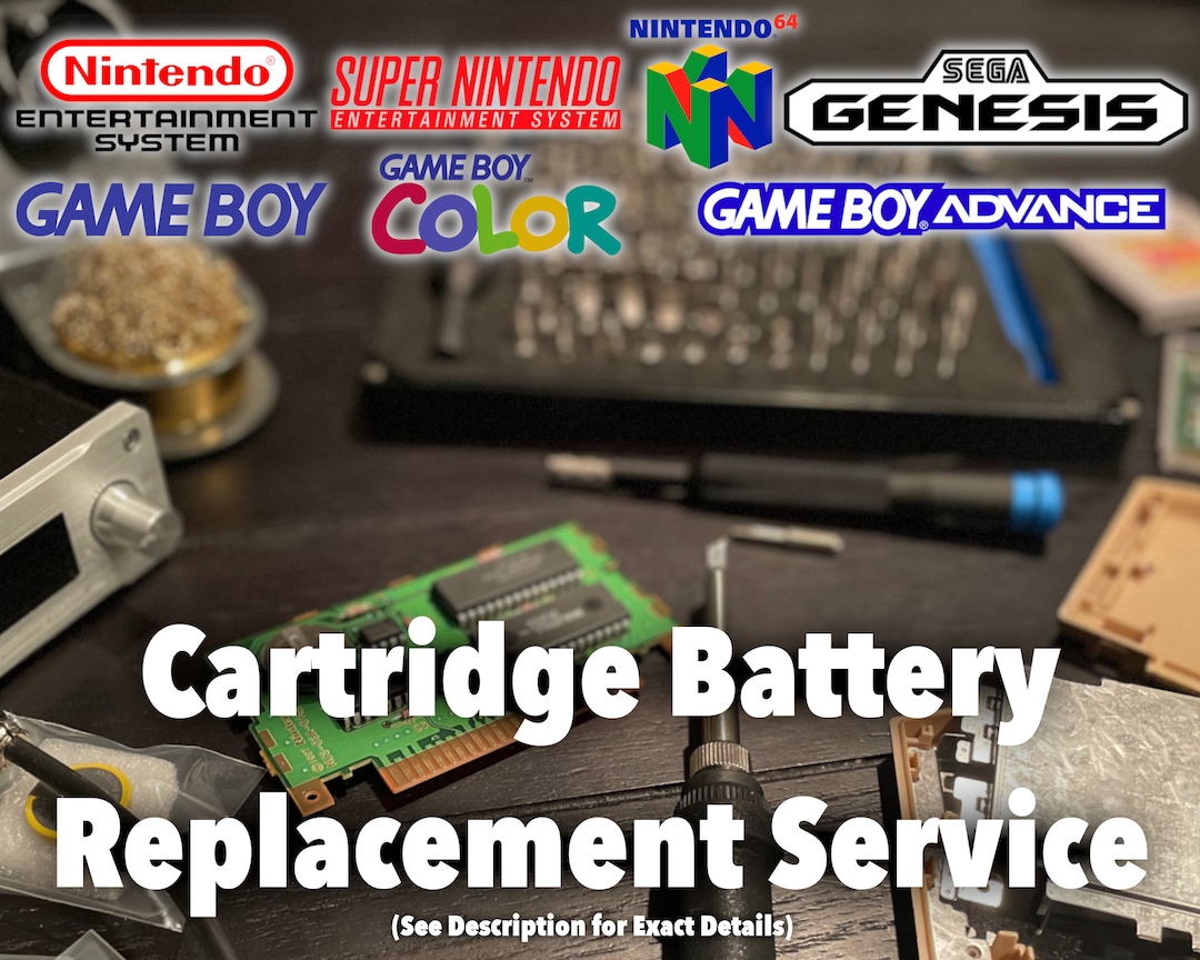 Video Game Cartridge Battery Replacement Service (NES, SNES, N64, Game ...